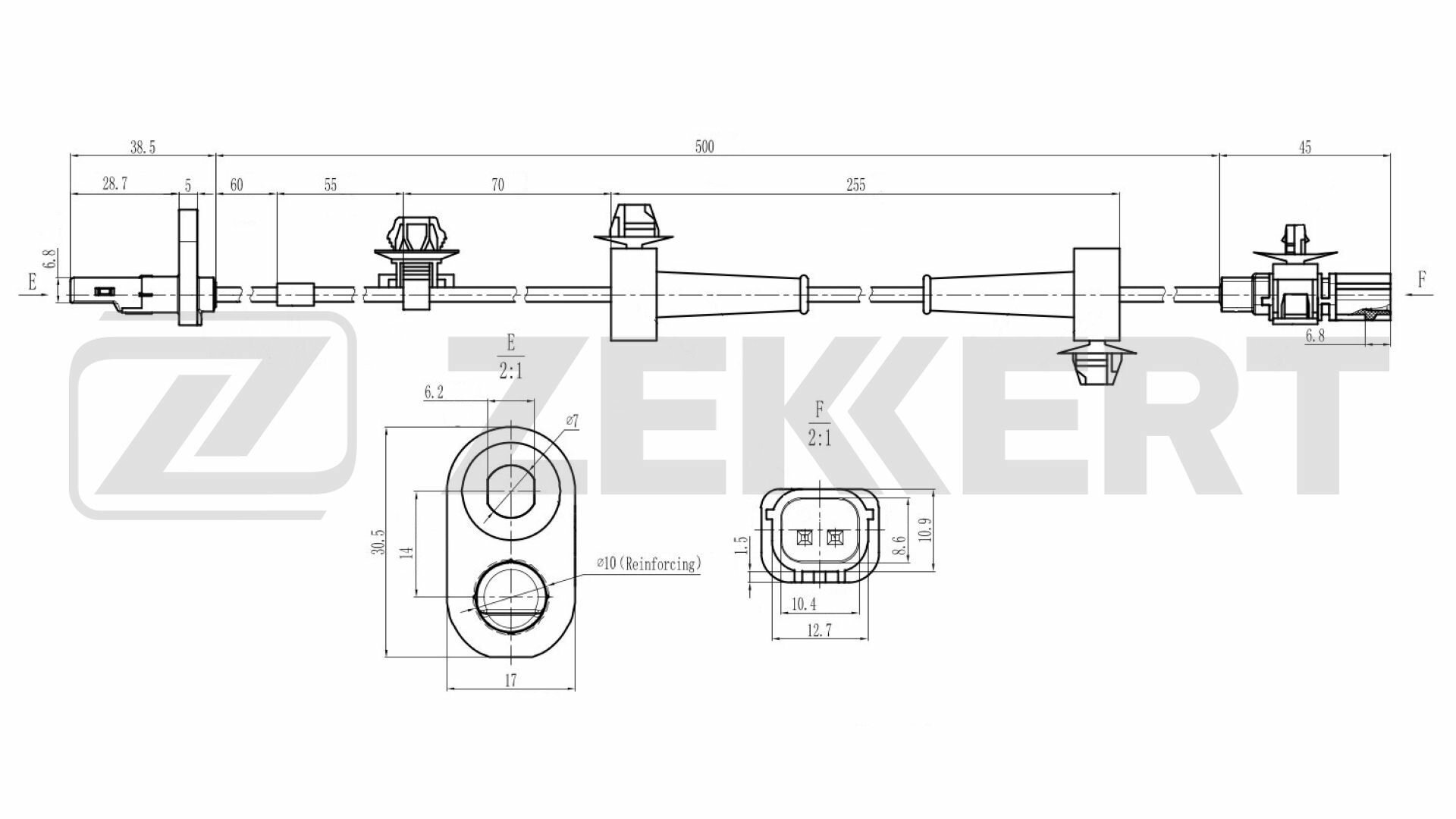 Датчик ABS задн./передн. лев. Honda Civic VIII 05- Zekkert арт. se-6220