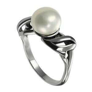 Кольцо, серебро, 925 проба, жемчуг культивированный