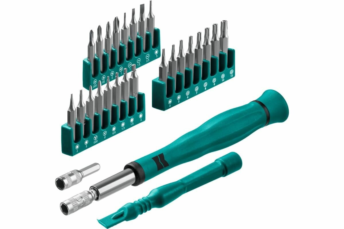 Отвертка для точных работ KRAFTOOL Precision-28 со сменными битами, 28 предметов 25677
