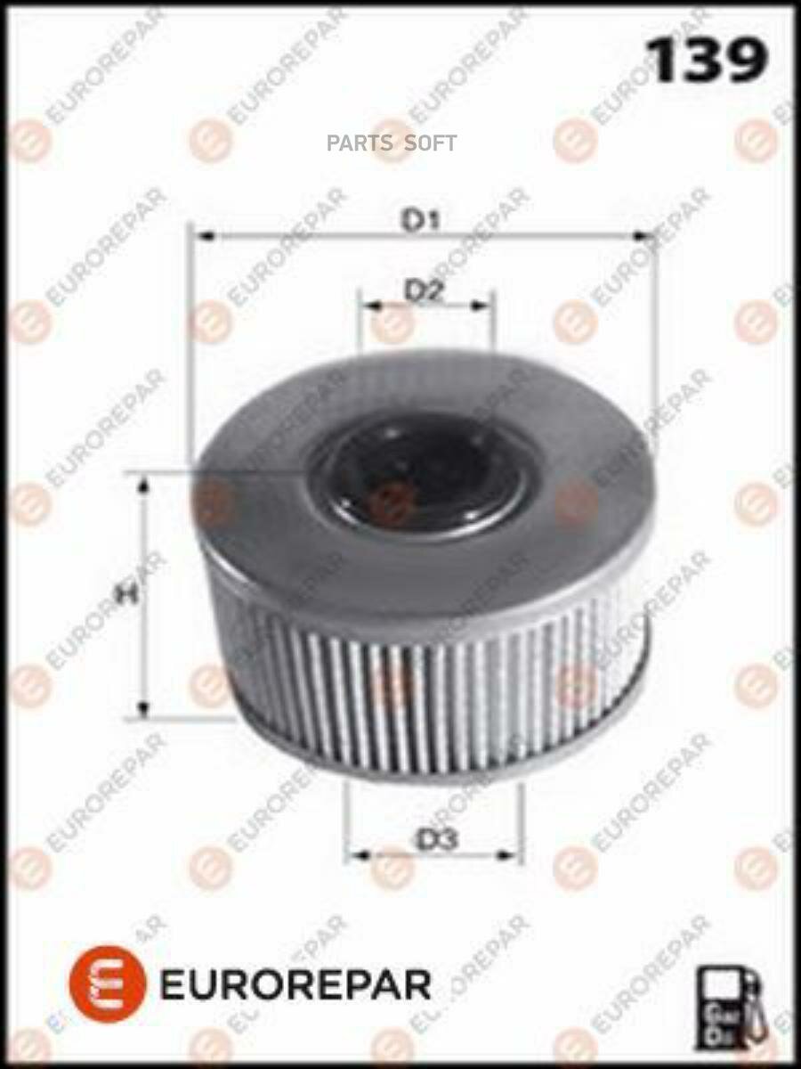 EUROREPAR 1643630480 Фильтр топливный RENAULT MASTER 03- EUROREPAR