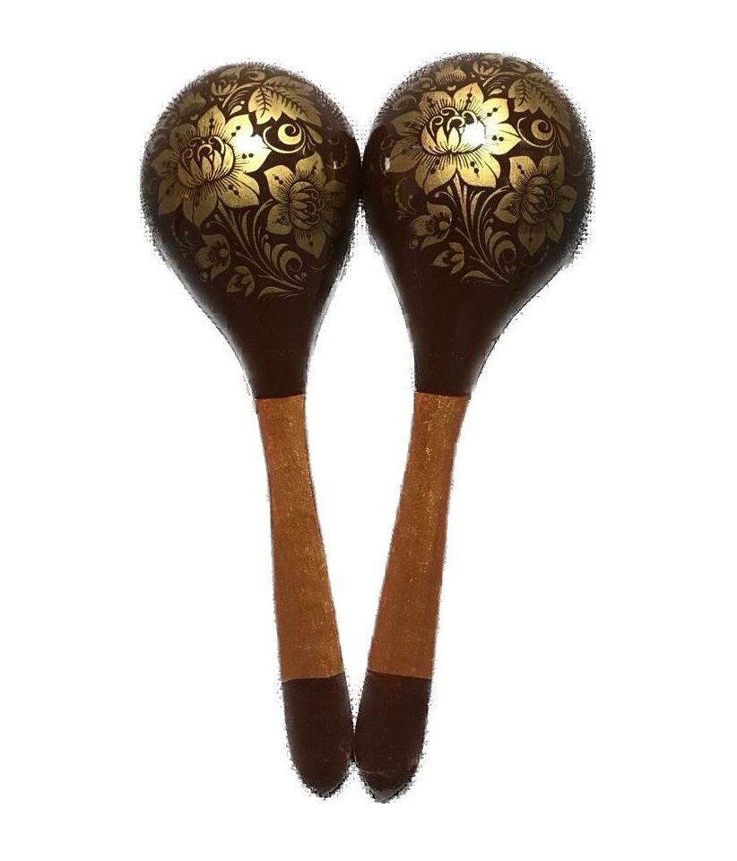 Деревянная ложка салатная кудрина 200*60 коричневый фон