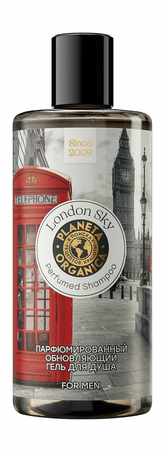 PLANETA ORGANICA Гель для душа парфюмированный London Sky Soul&Travel For Men обновляющий, 300мл