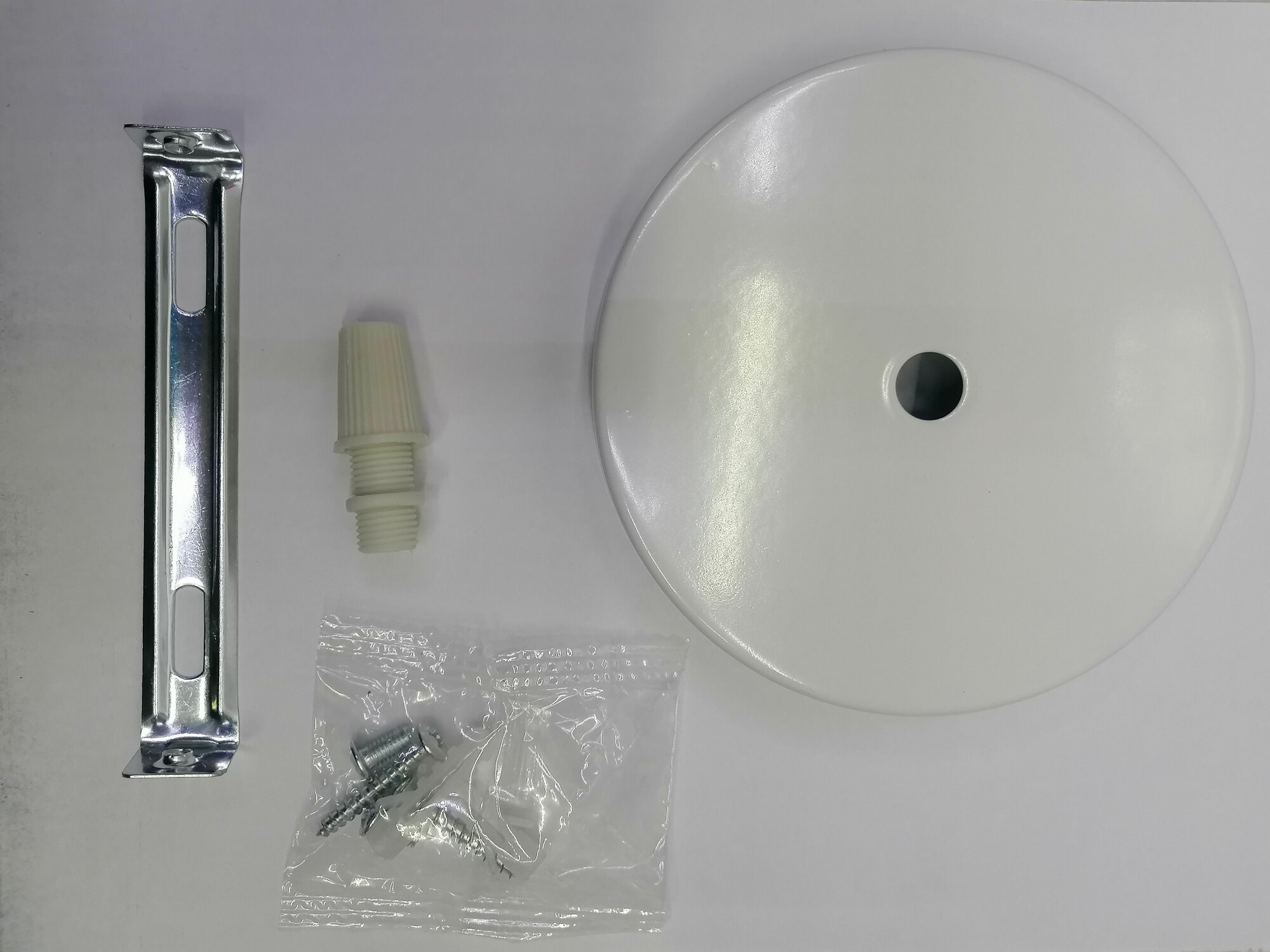 Основание для светильника белое одиночное 98мм/ Чаша потолочная/ Монтажное крепление для светильника