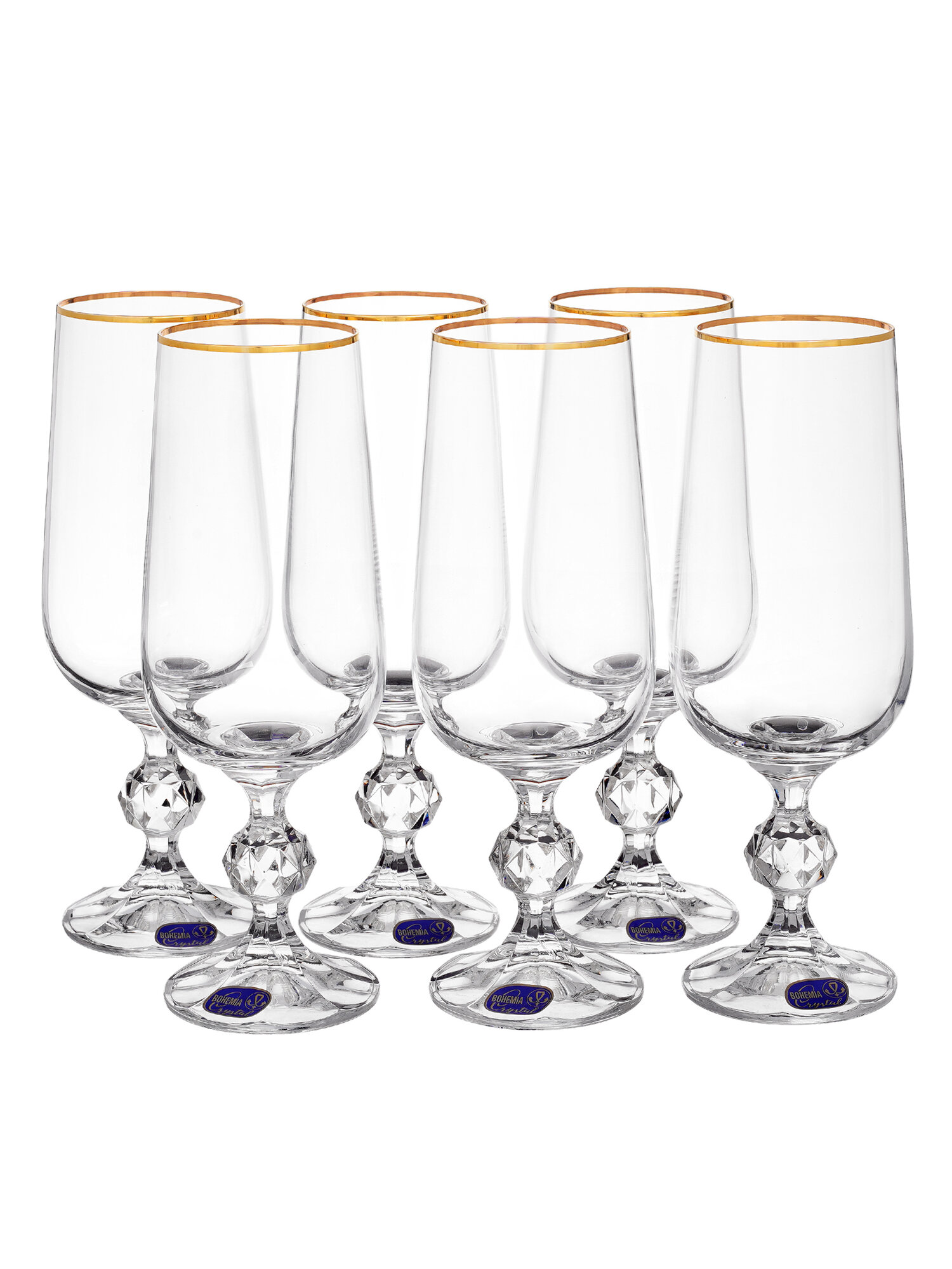 Клаудия бокал для пива 280 мл (6шт), декор "Отводка золото"