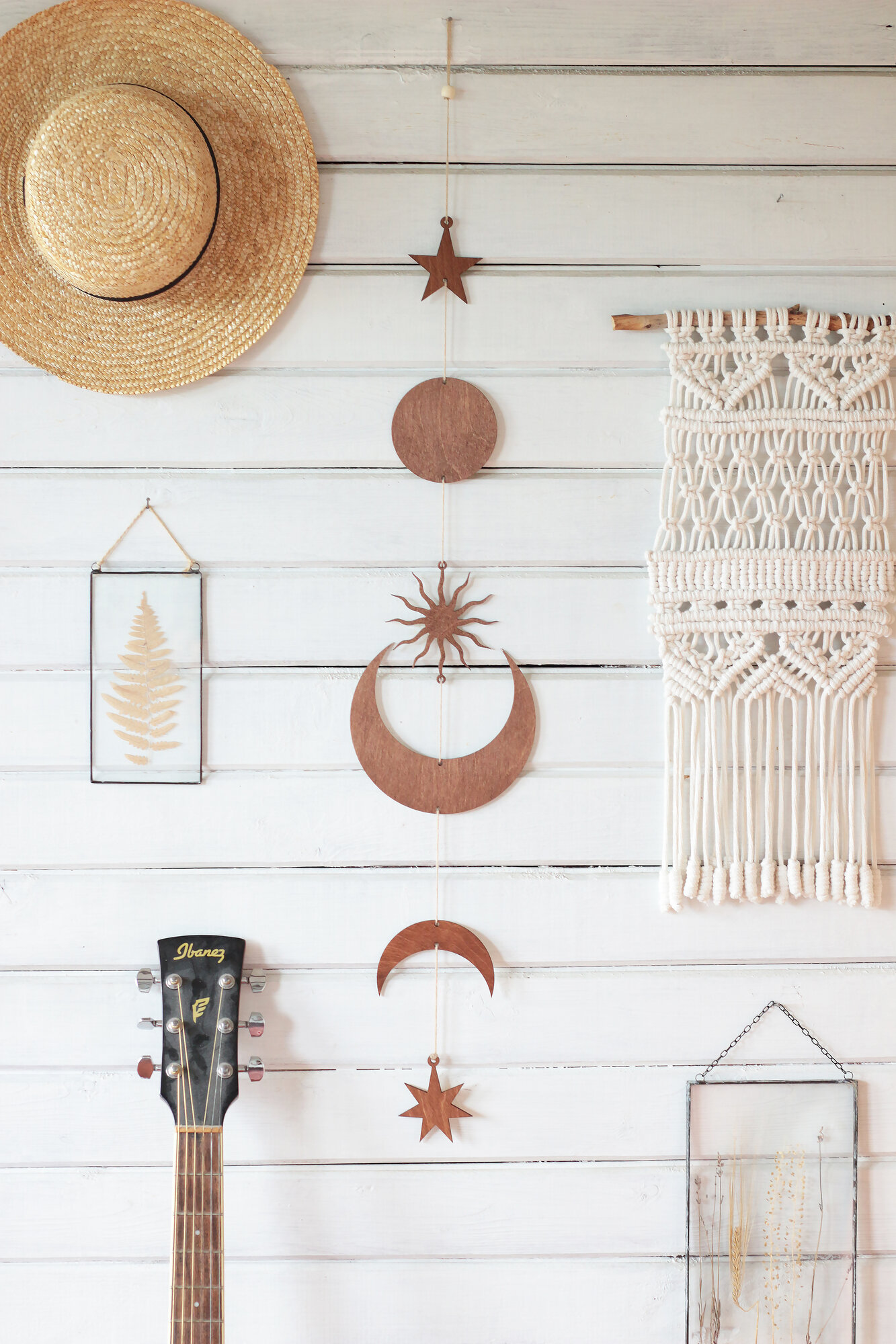 Бохо декор на стену "Фазы луны и солнце'