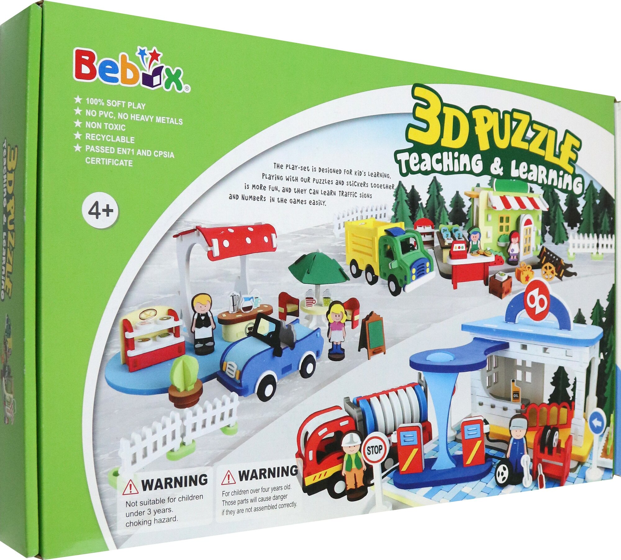 3D пазл. Конструктор мягкий, 134 детали "Автозаправочная станция"