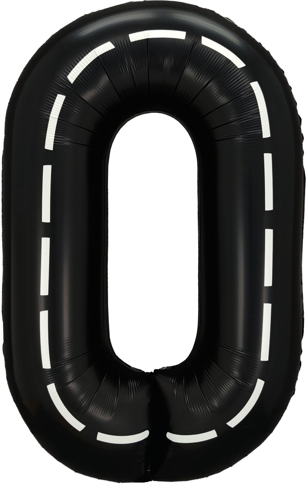 Шар (40'/102 см) Цифра, 0 Пит-Стоп, Черный, 1 шт. в уп.