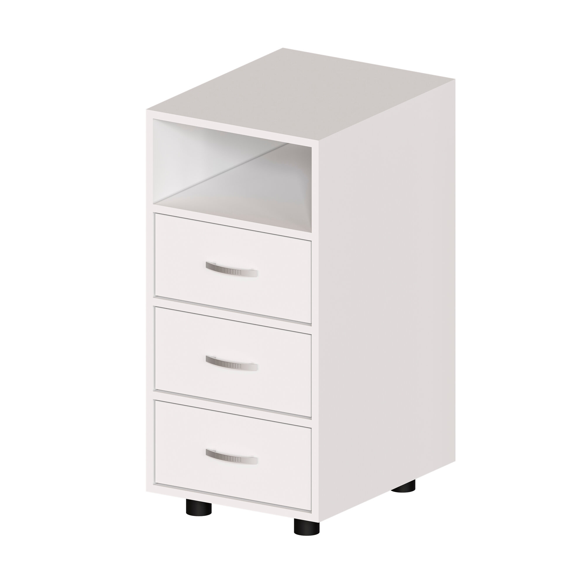 Комод СитиМебель-6 Ширина 40 см, Глубина 50 см, Высота 83 см, цвет: белый