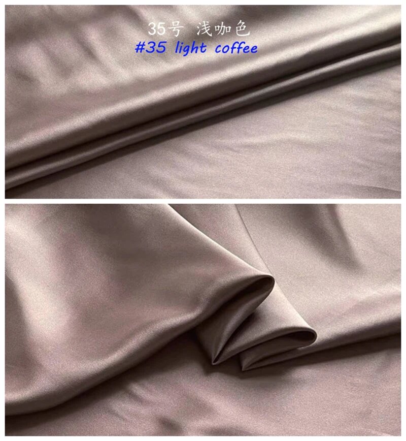 Шелковая ткань Charmeuse FABRIC SHIPPER 1 метр color35 light coffee