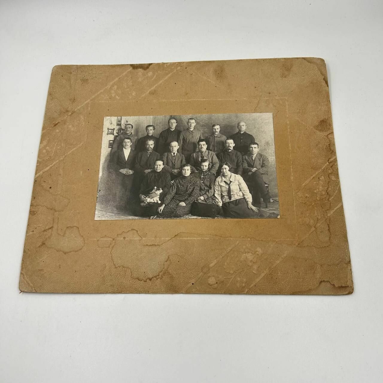 Фотография Большая Групповая, с кошкой, Семья СССР!
