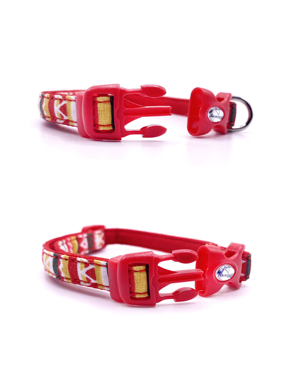Ошейник Japan Premium Pet в стиле Мексика для собак, красный, размер SS