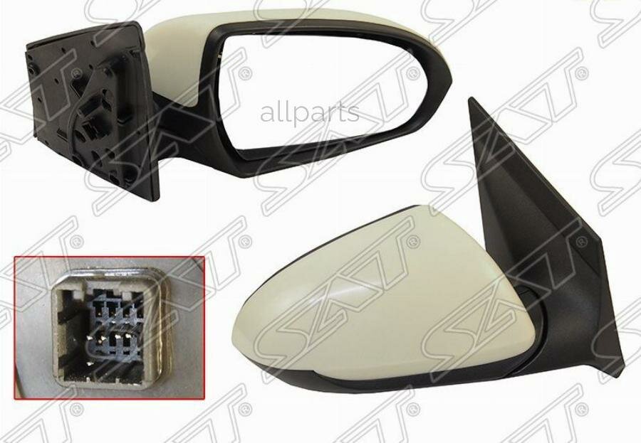 SAT ST-HNS2-940-1 Зеркало Hyundai Solaris 17-22 / Solaris HS 24- (Справа/ Обогрев/ Регулировка/ 5 контактов)
