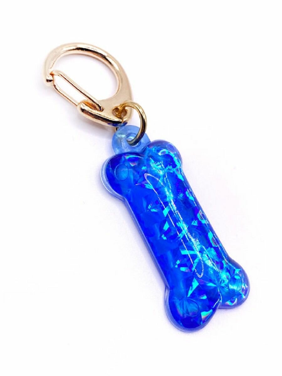 Адресник-подвеска Japan Premium Pet для собак в виде косточки, синяя