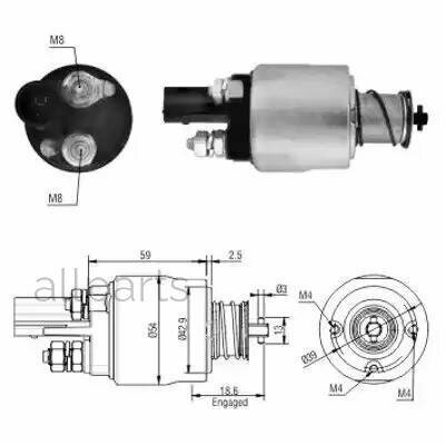 MEATDORIA 46126 Реле втягивающее Audi A3 (8P1) VW Golf VI 1.6 2.0