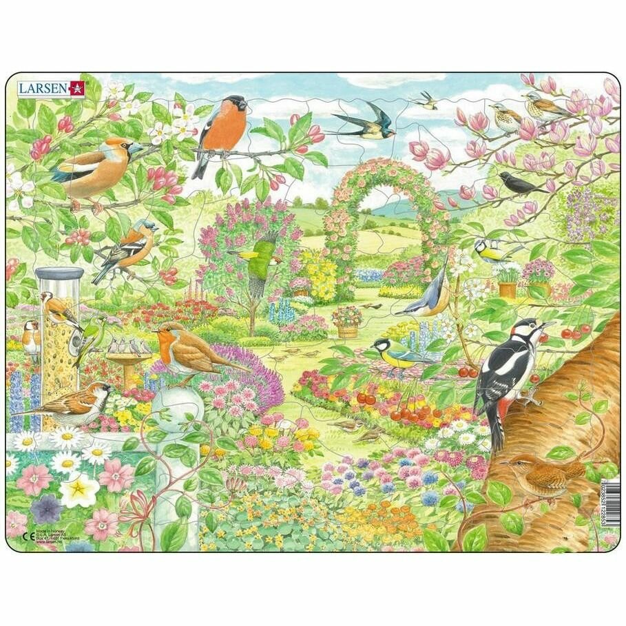 Пазл Larsen Птицы в саду (FH37), 60 дет.
