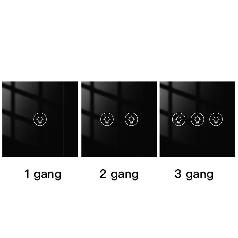 Интеллектуальный диммер света MoesHouse 3-ганг, Black EU Dimmer, WIFI