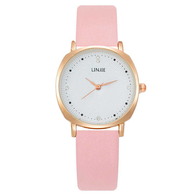 Style Женские часы Модные с бриллиантами повседневные Кожаный ремешок