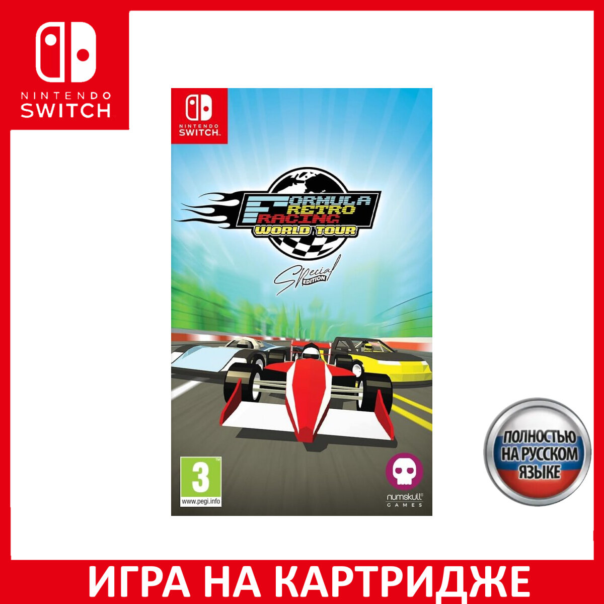 Игра Formula Retro Racing: World Tour Switch Русская Версия Картридж на Nintendo Switch