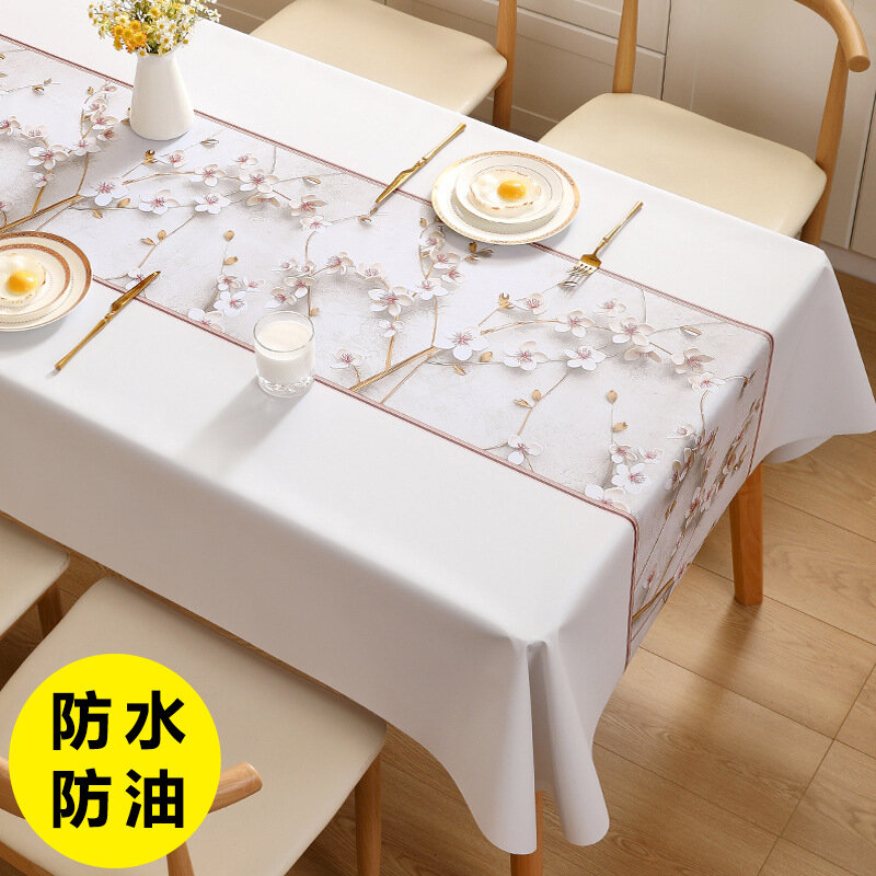 SG Горячая продажа Новая скатерть Водонепроницаемая Маслостойкая Жаропрочная Безстирочная Скатерть для обеденного стола Кофейный стол Прямоугольная скатерть Скатерть Легкая роскошь Высококачественный вид