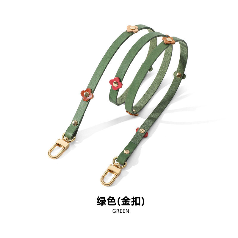 Ремешок для сумки Ma Huangshi C-81, цветочный узор, кожаный, растительный, тонкий, 100см