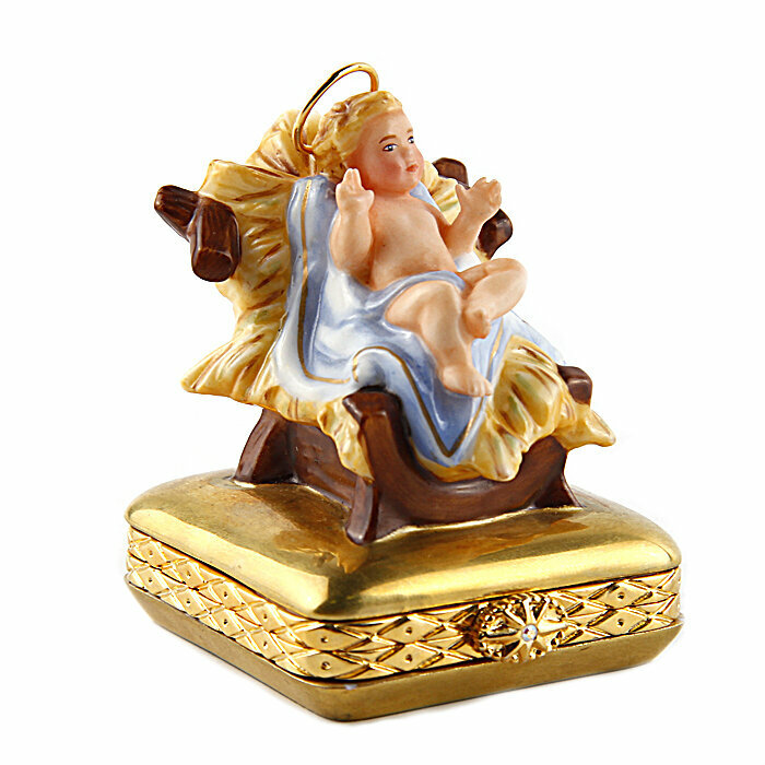 Фаберже. Шкатулка "Младенец Иисус". Фарфор, металл, золочение, роспись. Faberge- Franklin Mint, Франция, конец XX века