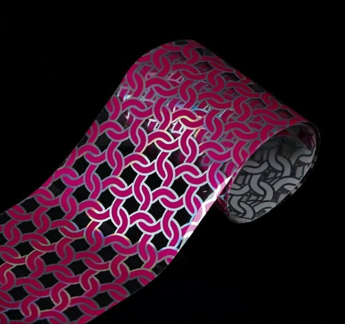 Переводная фольга для декора «Цепь», 4 × 50 см, цвет розовый