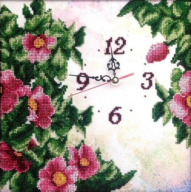 Набор для вышивания FeDi #КВ412 Часы. Изобилие, Вышивка бисером, 29 х 29 см