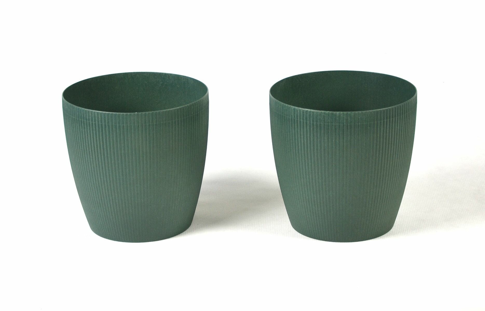 Кашпо Магнолия 5.2л малахит со вставкой / 2шт