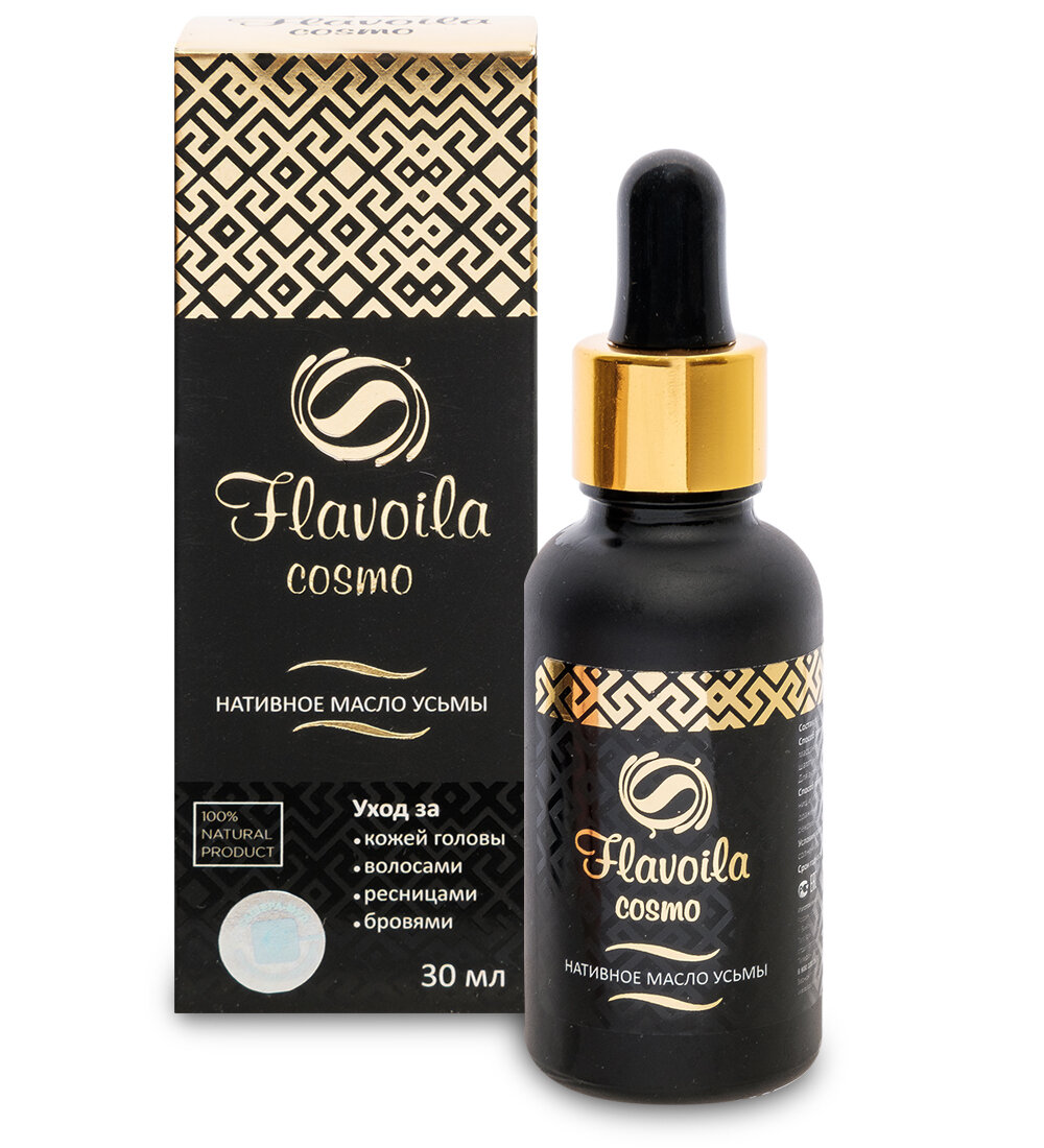 Масло усьмы 'Флавойла' нативное для волос и бровей, 30 мл, Сашера-Мед