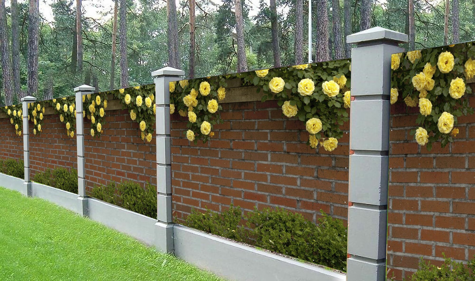 Фотосетка для забора, фасада Фотофасад с люверсами 2,4 х 2 м