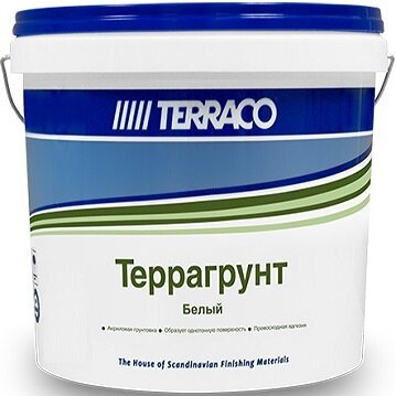 Грунт Белый Terraco Terragrunt White 10кг Проникающий, Пигментированный для Внутренних и Наружных Работ / Террако Террагрунт Вайт.*