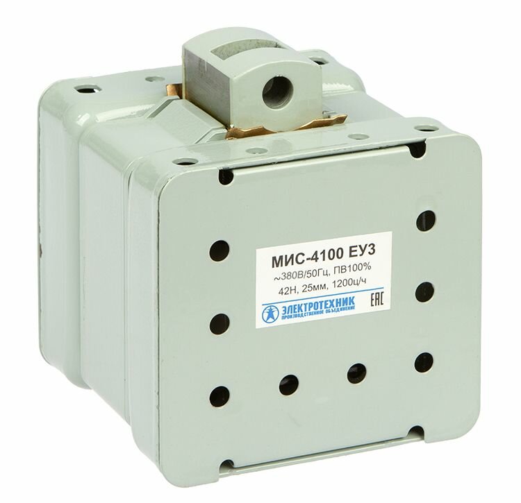 Электромагнит Электротехник МИС-4100 ЕУ3, 380В, тянущее исполнение, ПВ 100%, IP20, с жесткими выводами, ET054683
