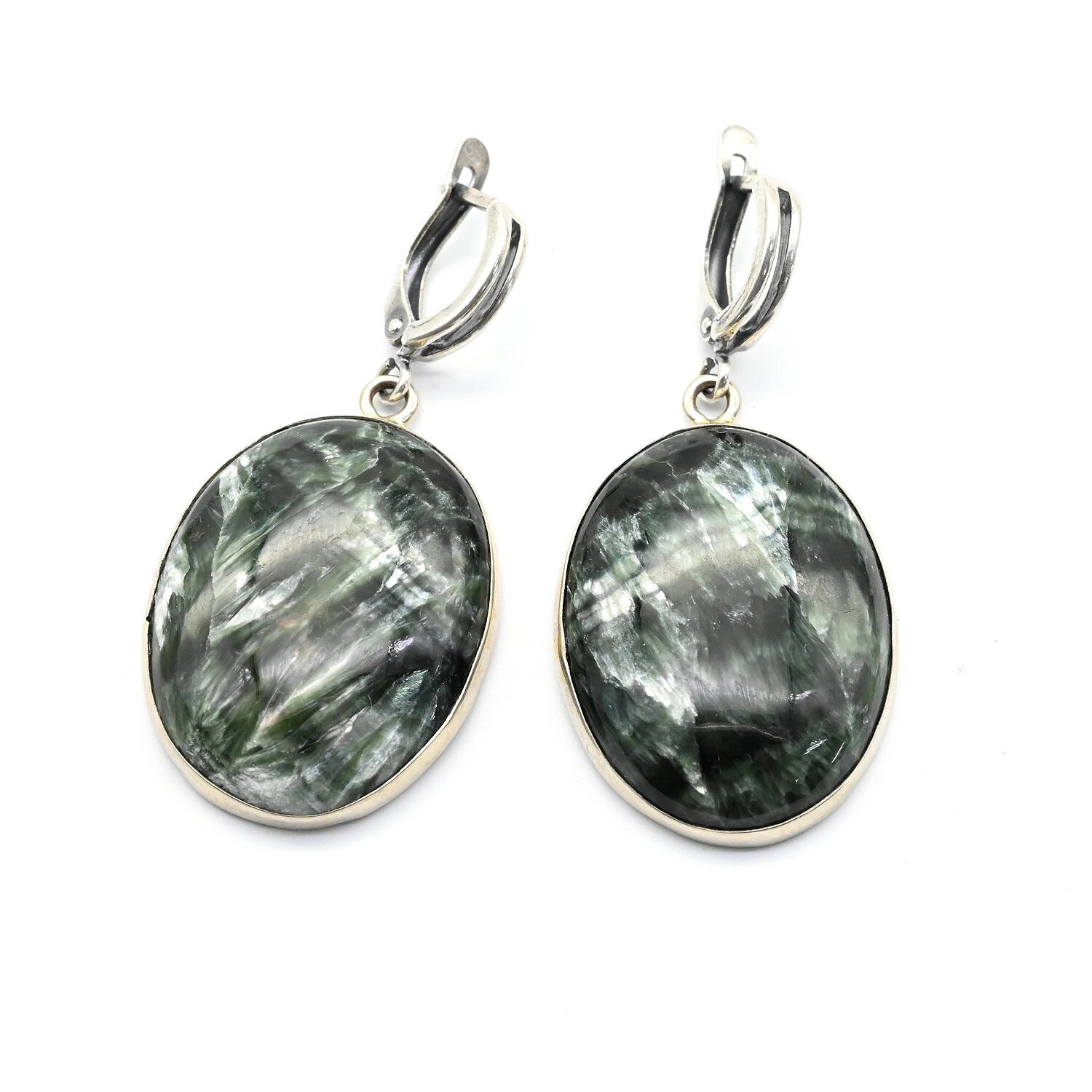 Серьги, серафинит