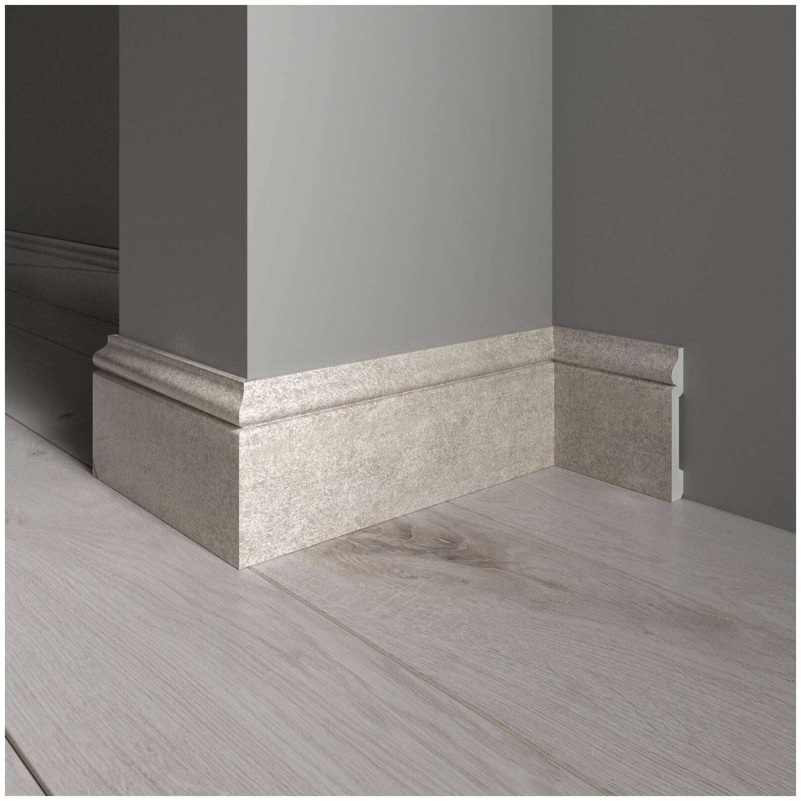 Напольный цветной плинтус Decor-Dizayn 005-25, 79*13 мм, длина 2,4м. - 1 шт.