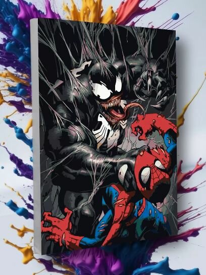 Картина по номерам Человек паук Веном Спайдермен Марвел 40х50