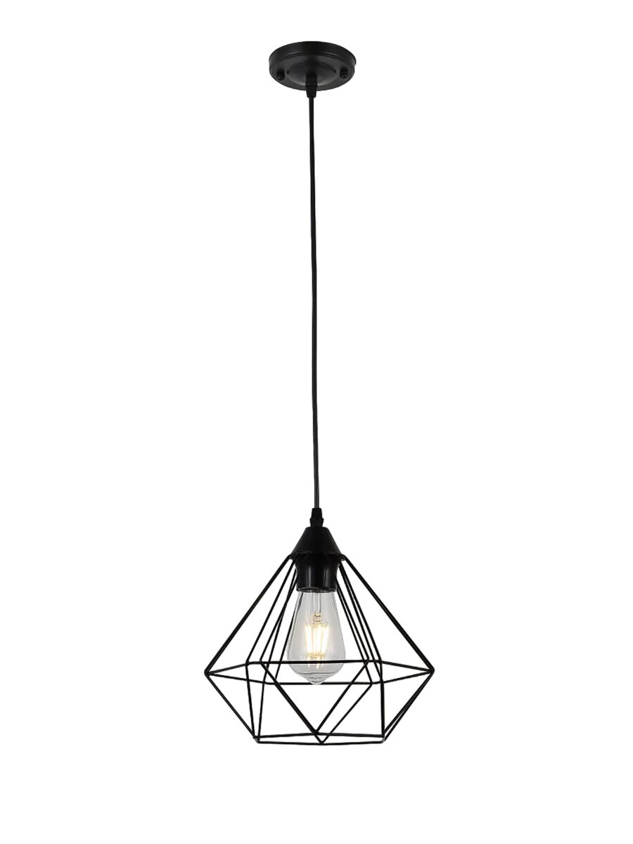 Люстра потолочная подвесная лофт 1 плафон, освещение 5 м2, 1*E27