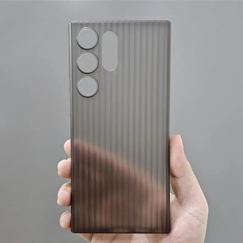 Прозрачный гофрированный жесткий чехол из полипропилена для Clear Black, For Samsung S24 Plus