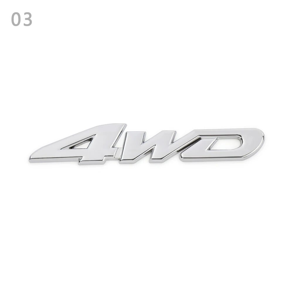 3D Автомобильная наклейка, автомобильная наклейка 4WD V6 V8, автомобильная наклейка, наклейка на крышку багажника, заднюю дверь автомобиля, детский Стайлинг автомобиля, серебряные аксессуары 4WD