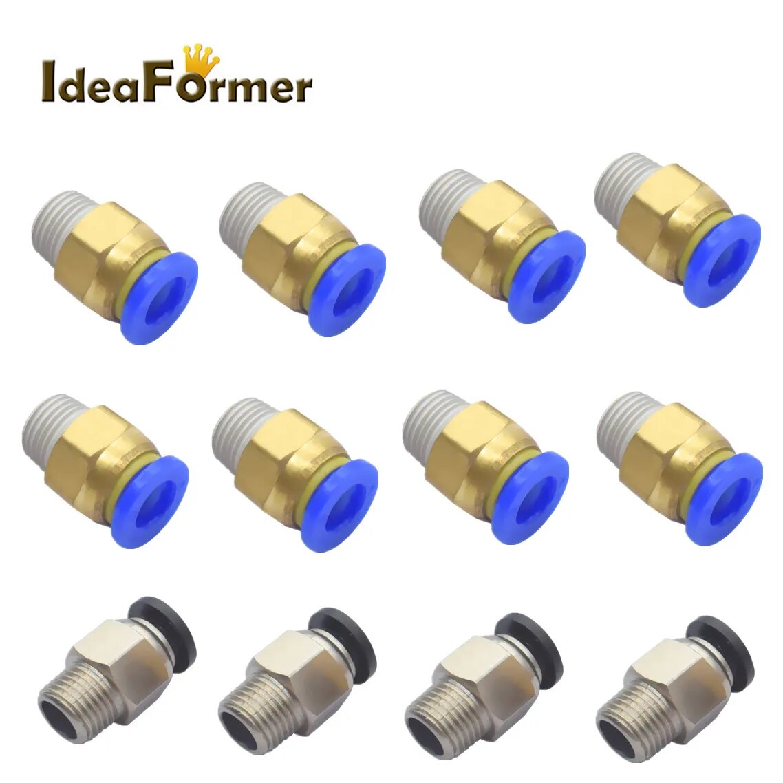 5 шт. Пневматические разъемы IdeaFormer для 3D-принтеров M6/M10 PC4-1, черный