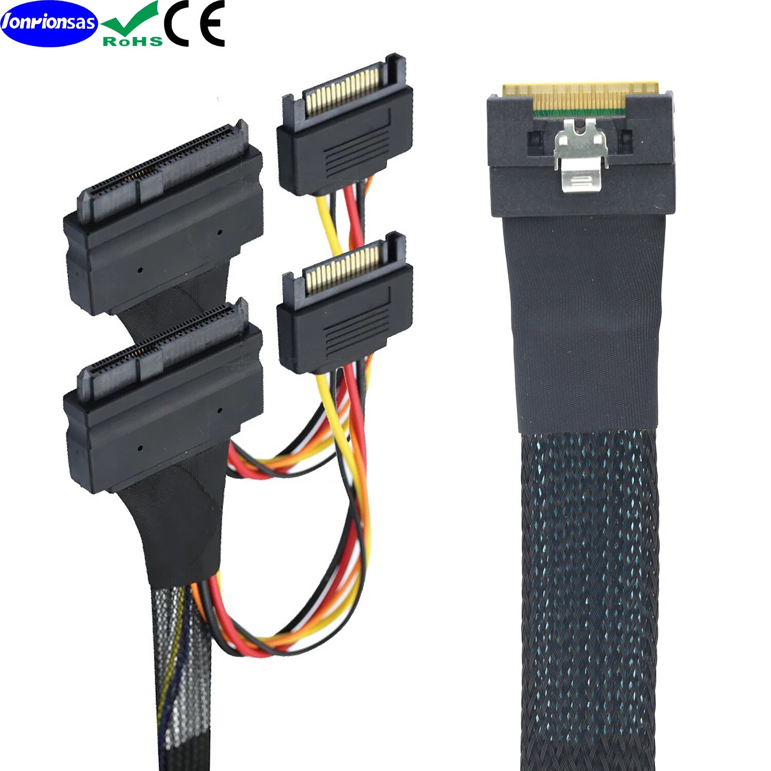 Lonrionsas PCI-E Slimline SAS кабель белый