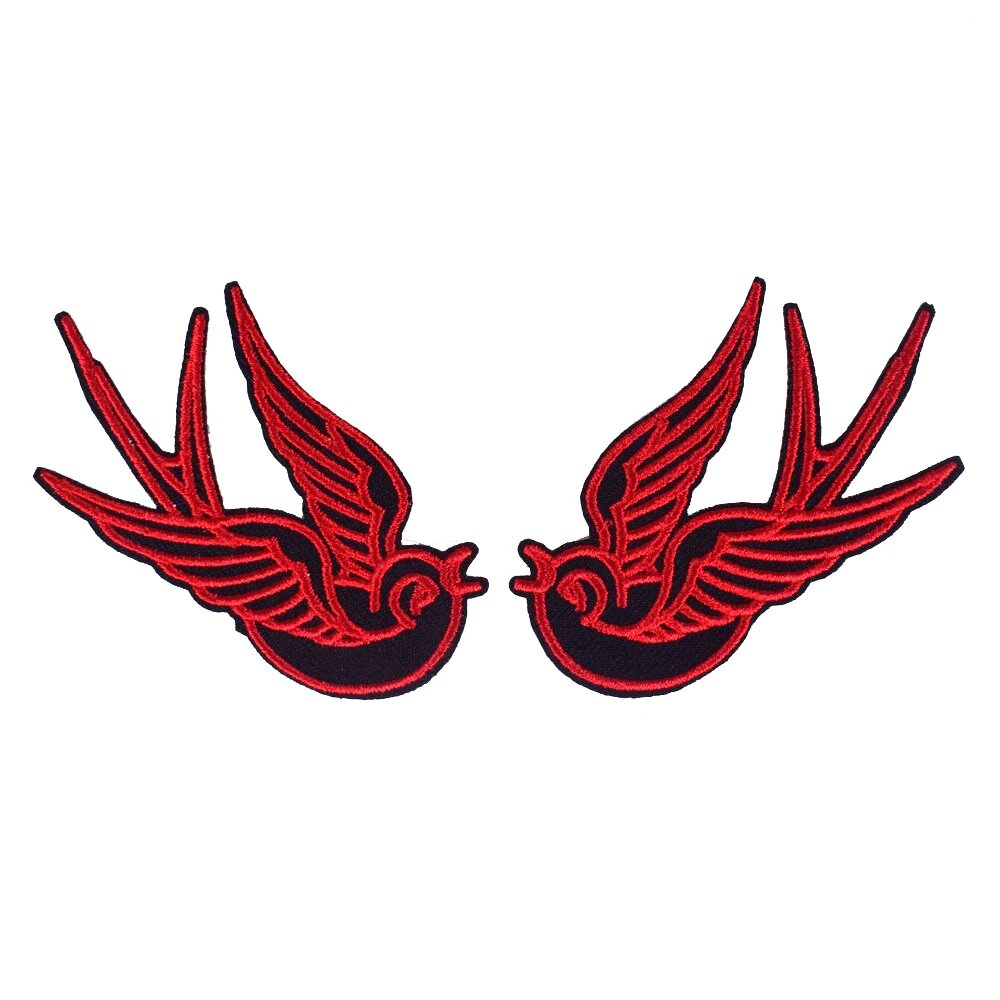 Патч для вышивания HYZELY Ласточка Красный, Red