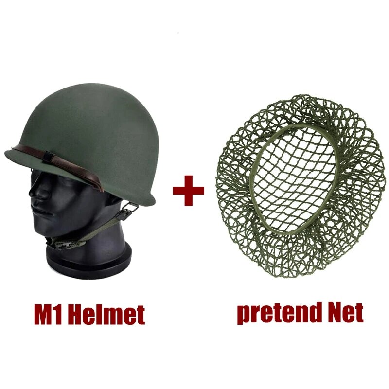Стальной шлем REDHUNT M1 зеленый helmet include Net
