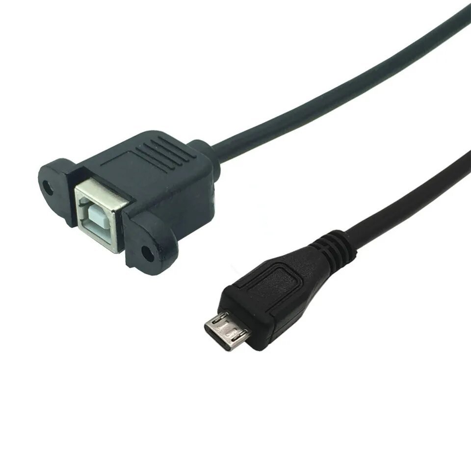 Кабель USB B - Micro USB 30см, черный