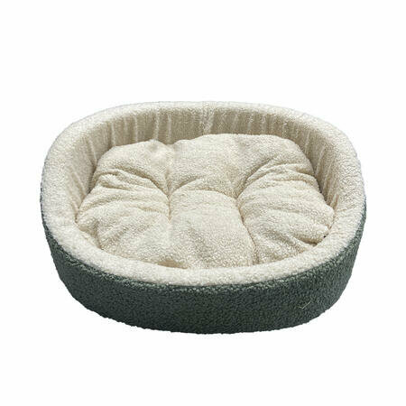 HOMEPET Барашек №2 49 см х 43 см х 17 см диванчик зелено-кремовый для домашних животных