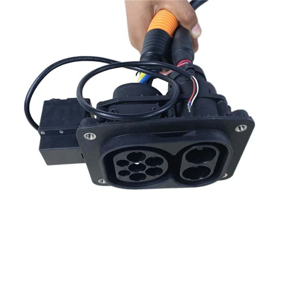 CCS2 DC 80A 125A 150A 200A CCS Combo 2 гнезда для зарядного устройства EV Розетка для CCS2 125A 1m