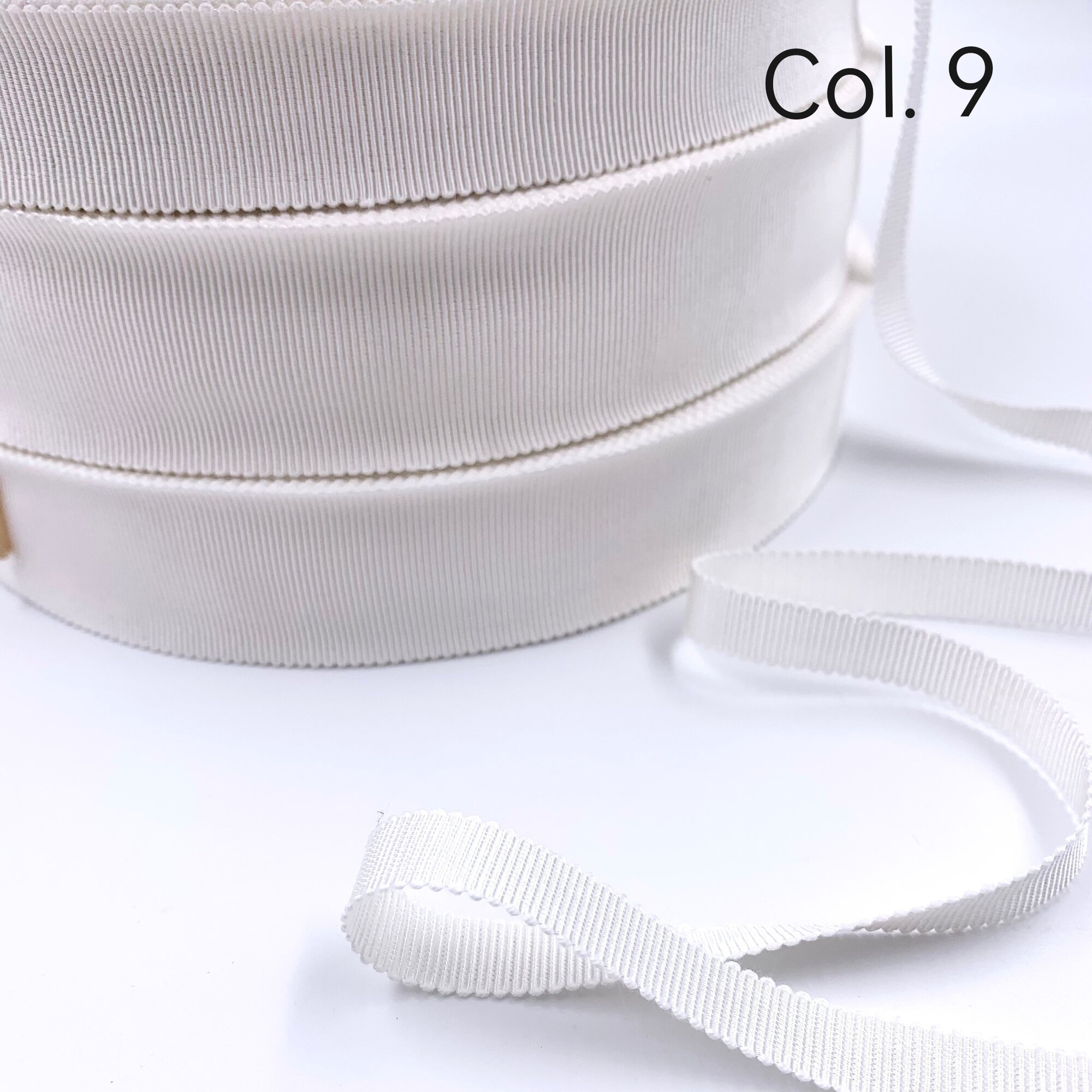 Репсовая лента белая 1 метр, ширина 1 см