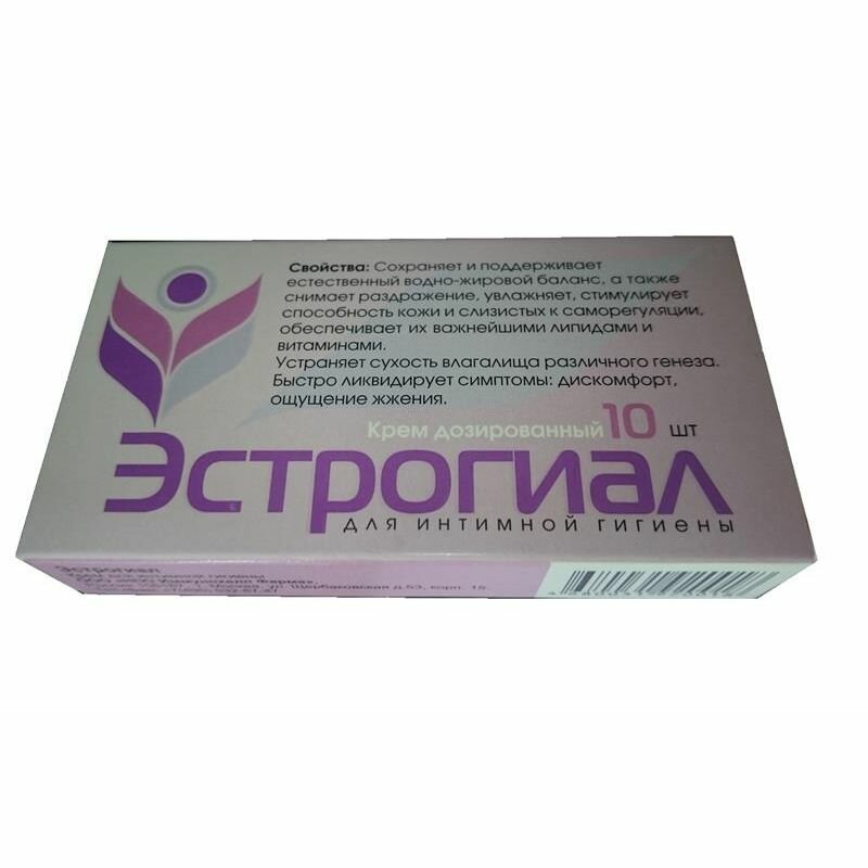 Эстрогиал крем для интимной гигиены дозированный 10 шт