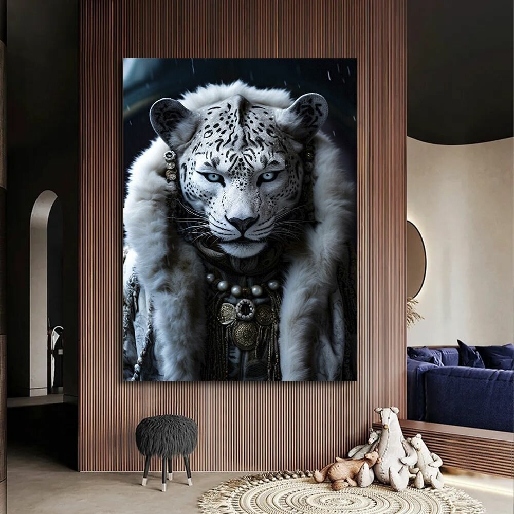 Картина с животными на стену / постер звери, картина на холсте, 60х80 см.