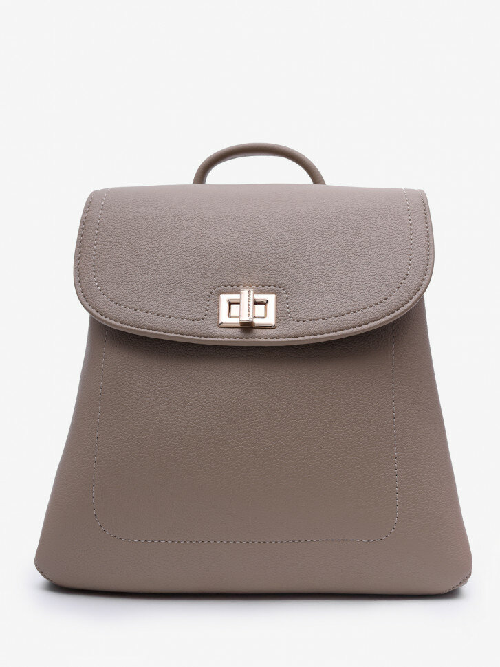 Рюкзак David Jones 7349, городской, женский, искусственная кожа, серо-коричневый, 9л