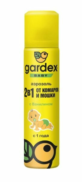 Gardex Baby Аэрозоль от комаров и др. насекомых 80 мл на одежду (24) 0160